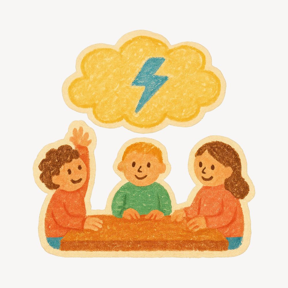 Children brainstorming creative ideas | Free Photo Illustration - rawpixel