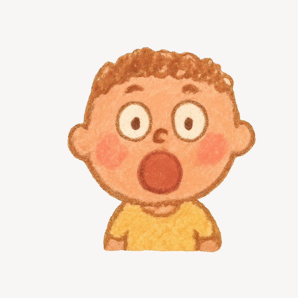 Surprised cartoon child illustration | Free Photo Illustration - rawpixel