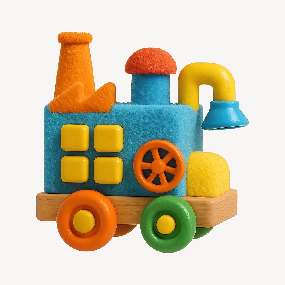 Colorful toy train illustration | Free Photo Illustration - rawpixel
