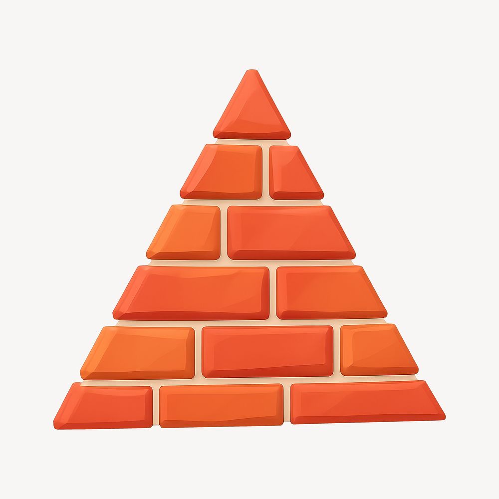 Colorful pyramid brick structure | Free Photo Illustration - rawpixel