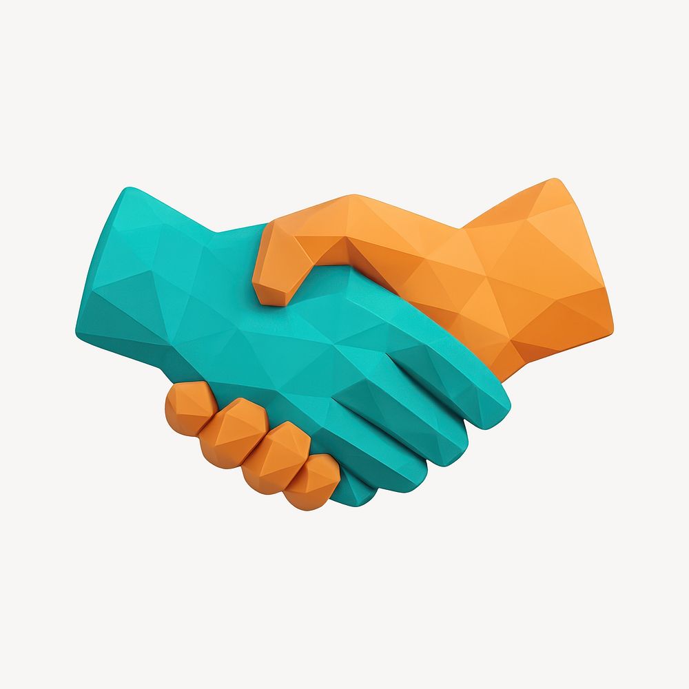 Geometric handshake unity symbol | Free Photo Illustration - rawpixel