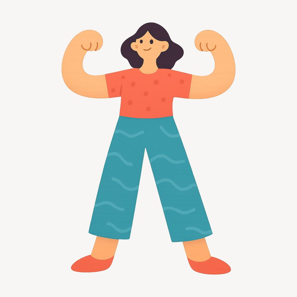 Empowered cartoon character illustration | Free Photo Illustration ...