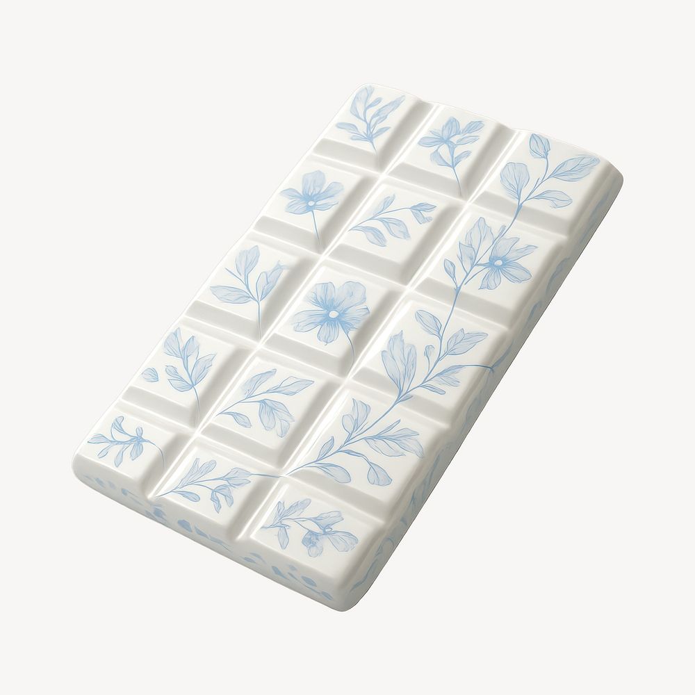 Floral patterned ceramic chocolate bar | Free Photo - rawpixel