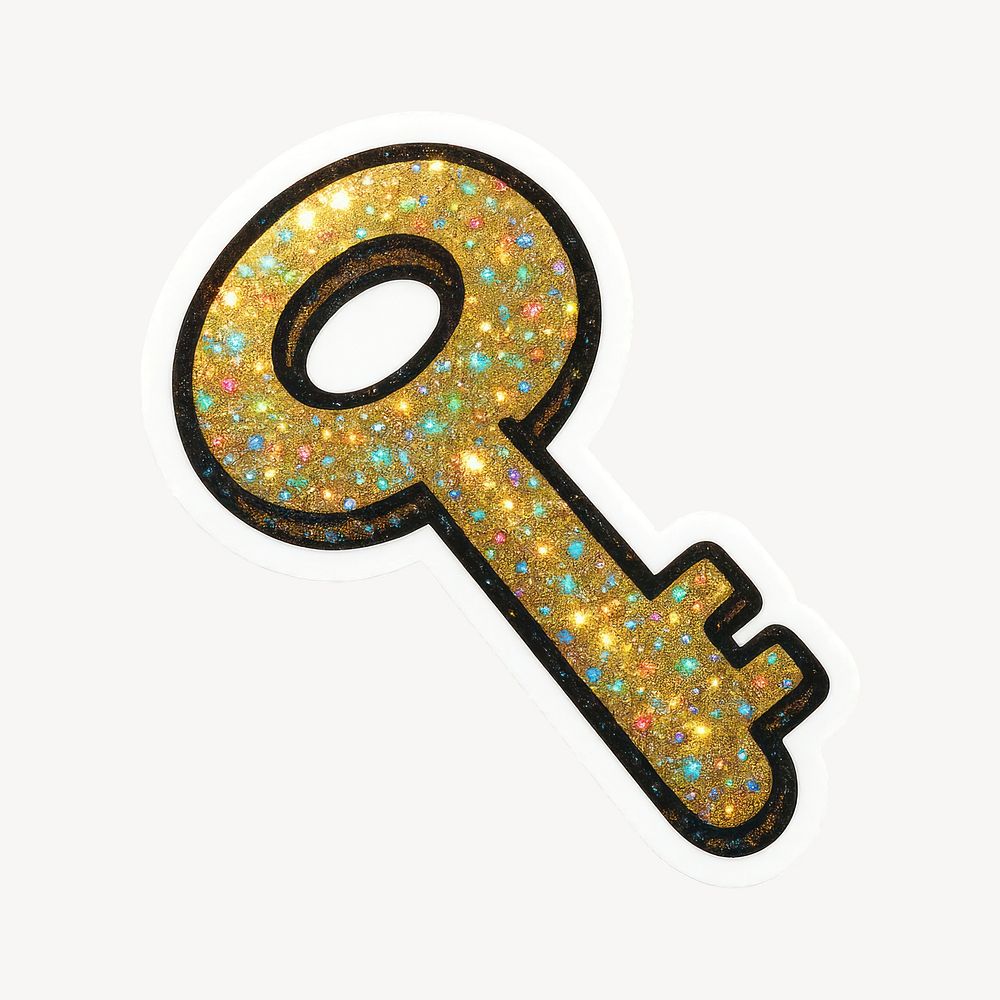 Sparkling golden key illustration | Free Photo Illustration - rawpixel