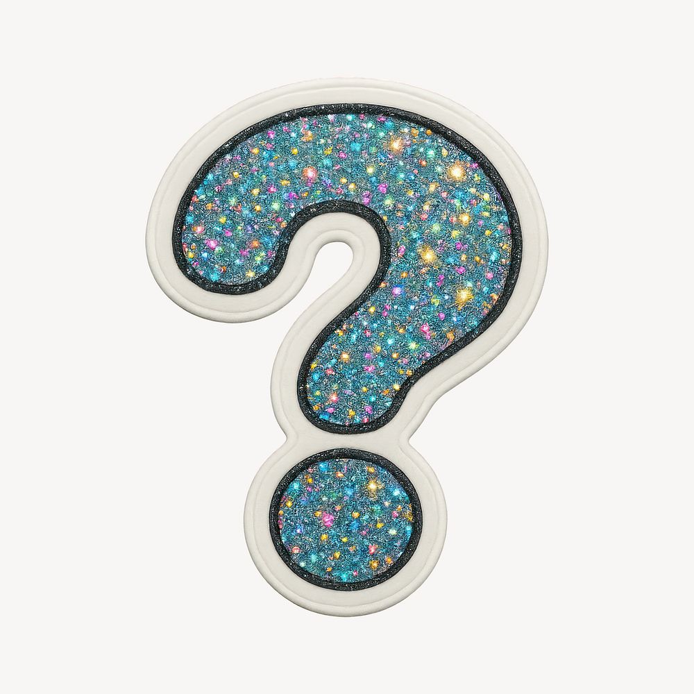 Sparkling glitter question mark | Free Photo Illustration - rawpixel