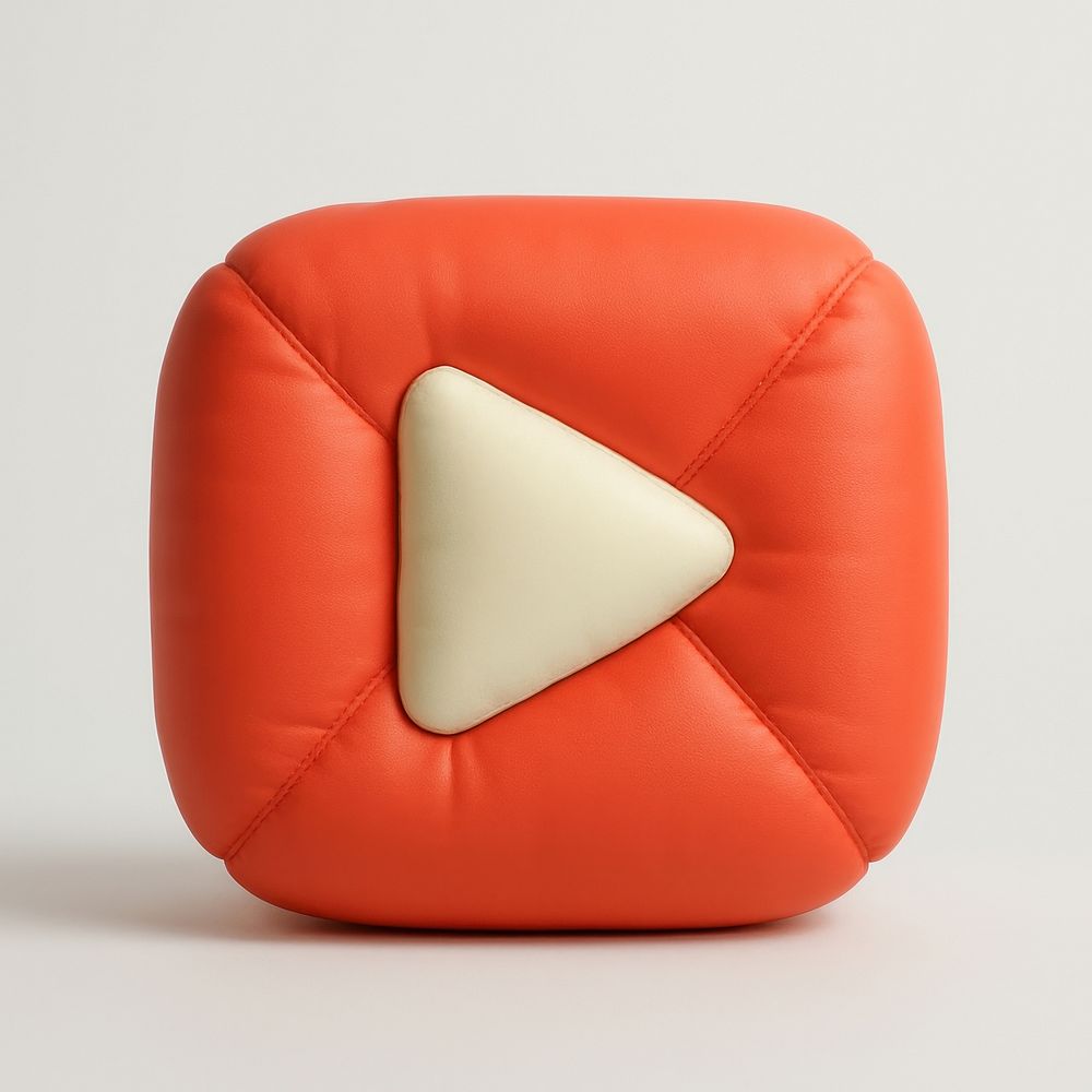 Play button pillow design | Free Photo Illustration - rawpixel