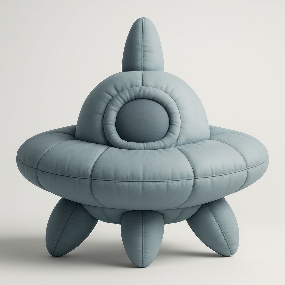 Futuristic plush spaceship chair | Free Photo Illustration - rawpixel