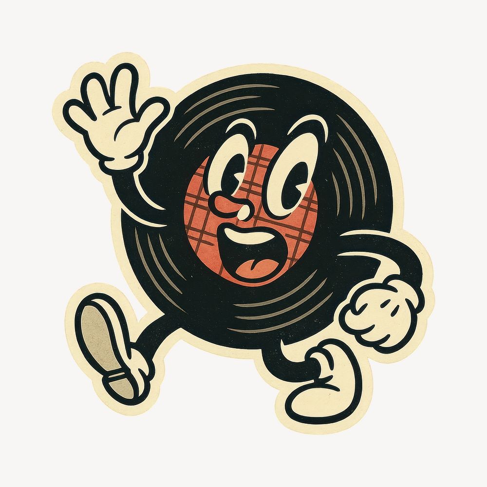 Retro vinyl cartoon character illustration | Free Photo Illustration ...