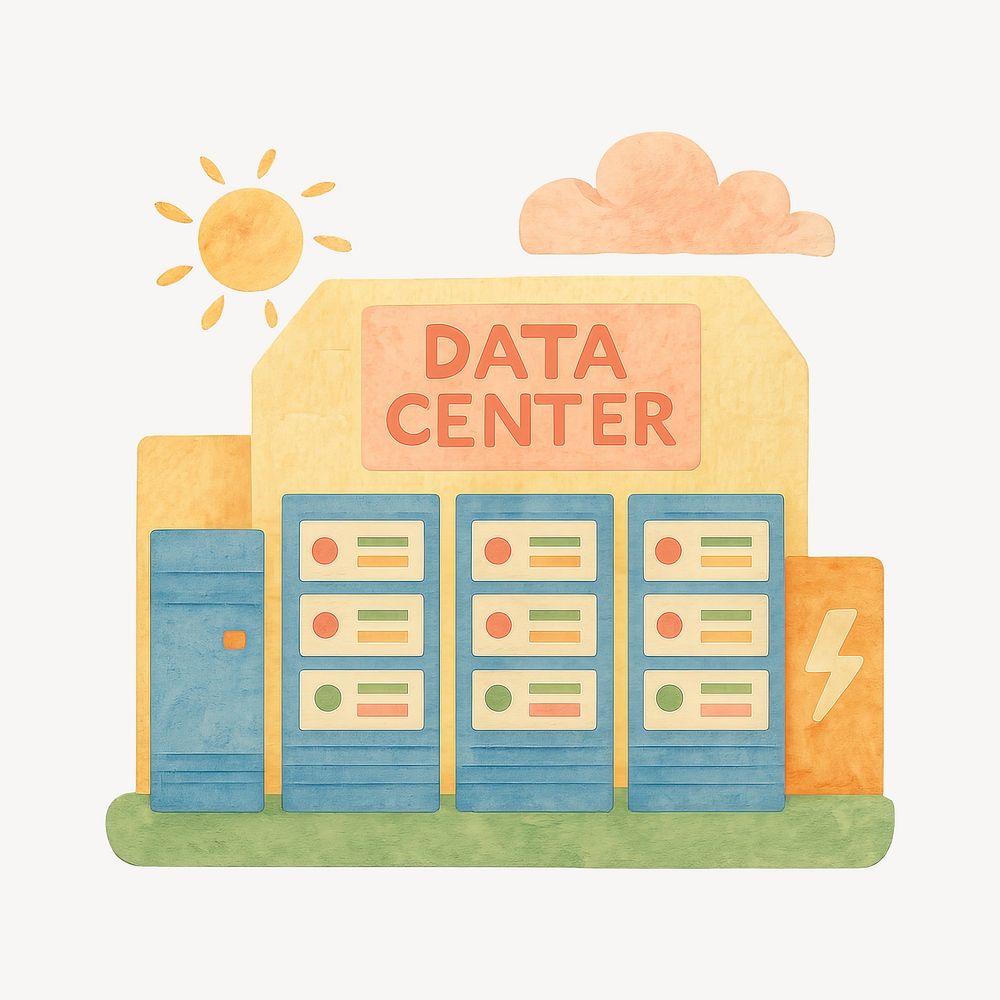 Whimsical data center illustration | Free Photo Illustration - rawpixel