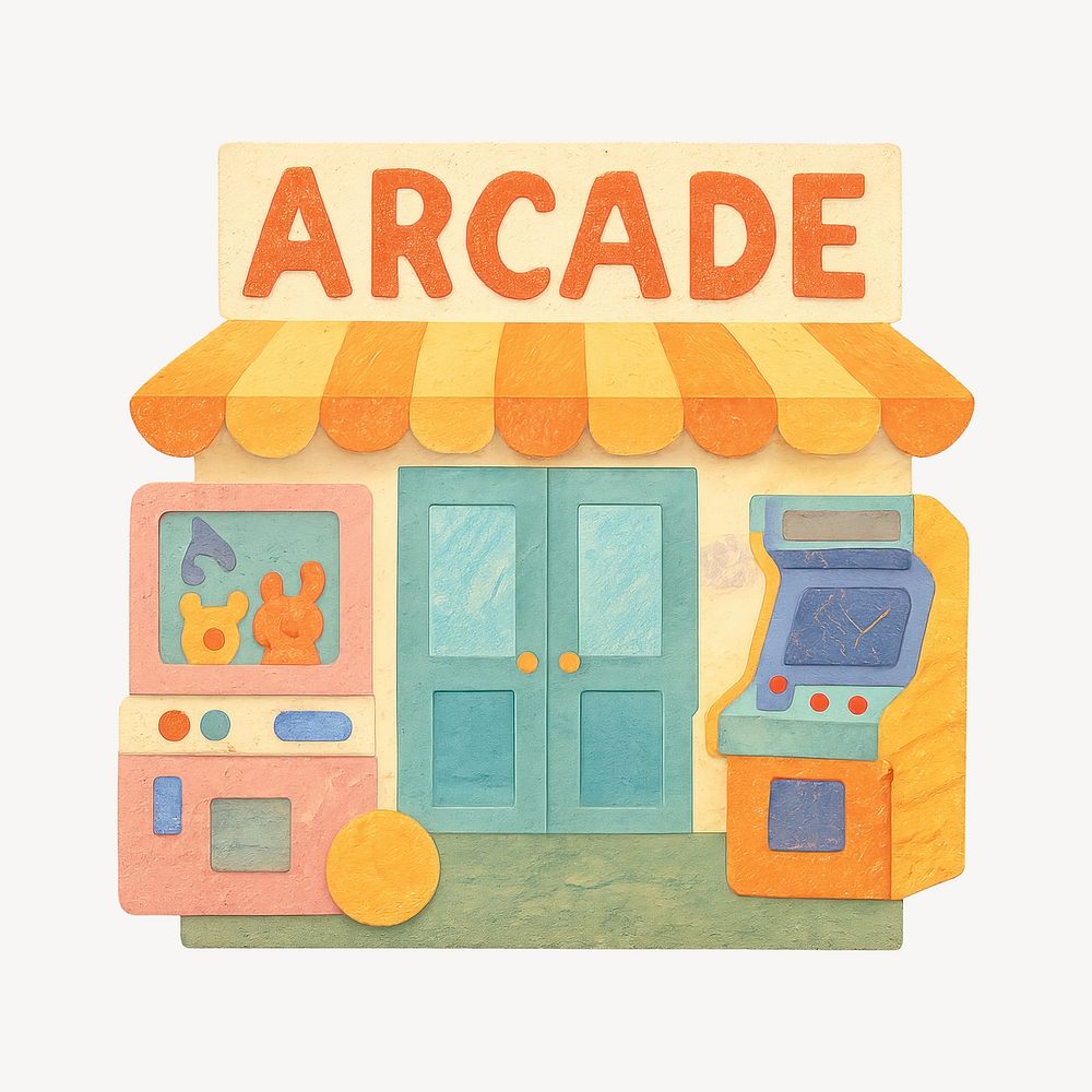 Colorful retro arcade illustration | Free Photo Illustration - rawpixel