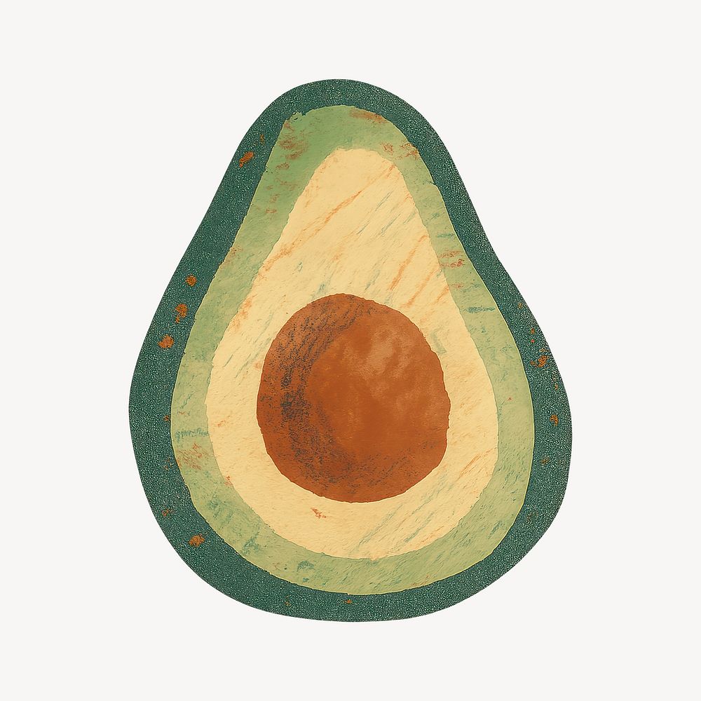 Artistic avocado cross-section illustration | Free Photo Illustration ...