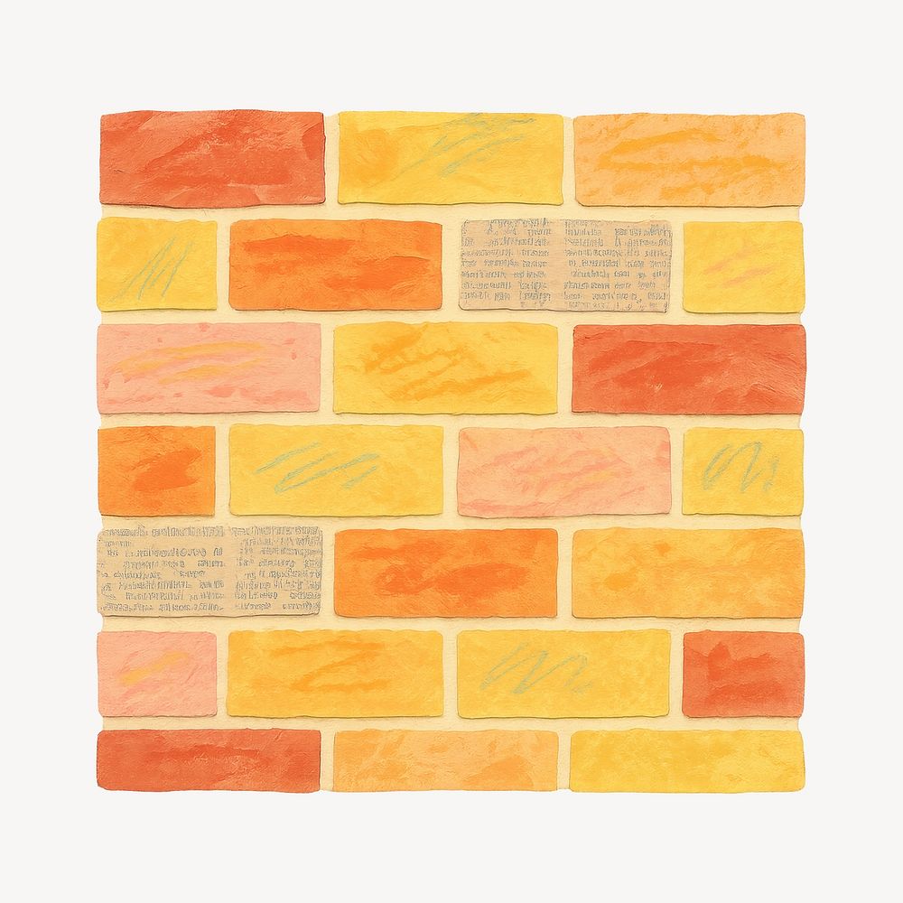 Colorful textured brick pattern | Free Photo Illustration - rawpixel