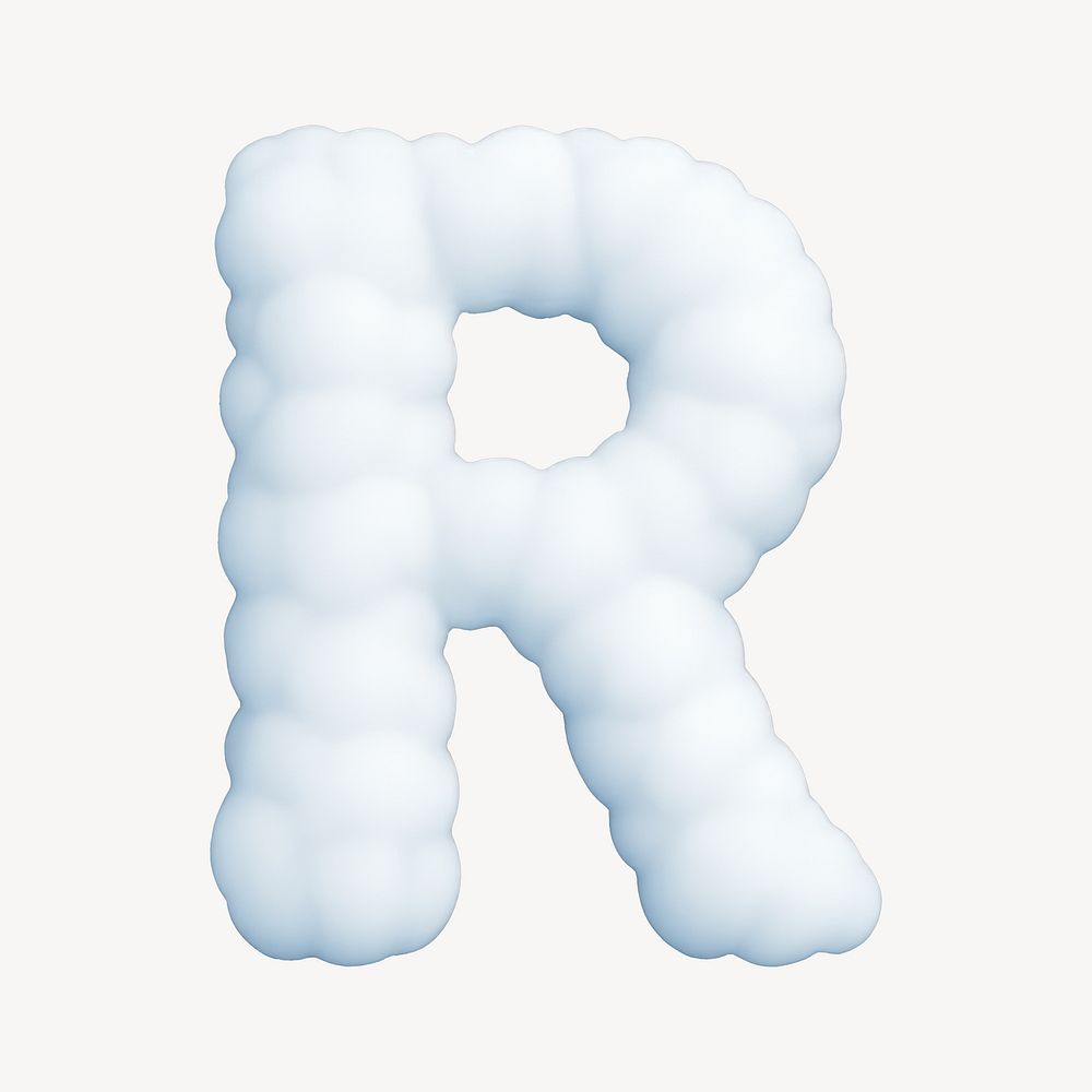 Cloudy letter R illustration | Free Photo Illustration - rawpixel