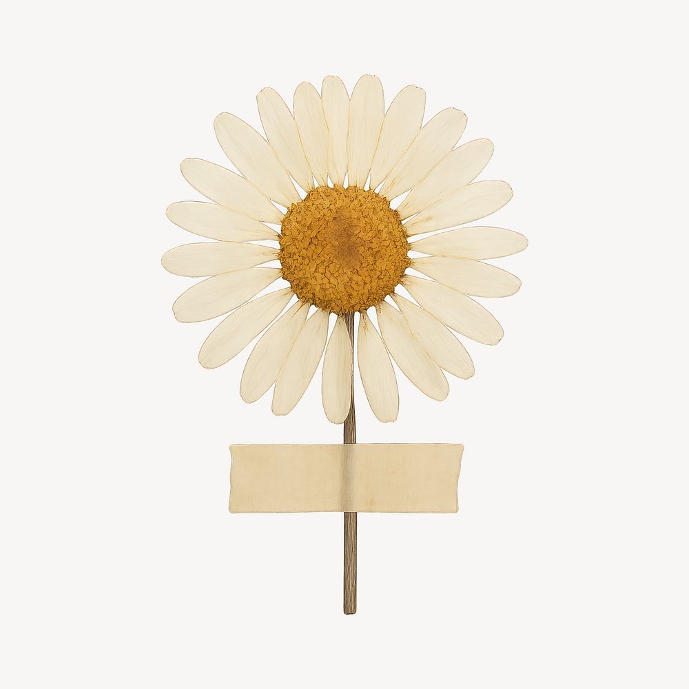 Rustic daisy with label | Free Photo - rawpixel
