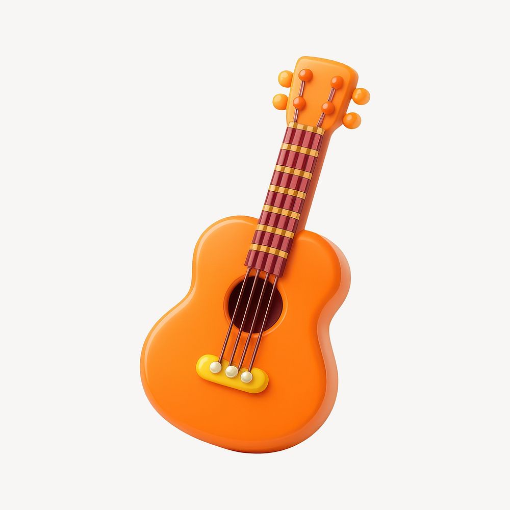 Vibrant cartoon ukulele illustration | Free Photo Illustration - rawpixel