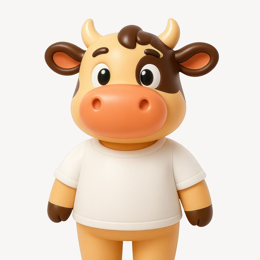 Cute cartoon cow character design | Free Photo Illustration - rawpixel