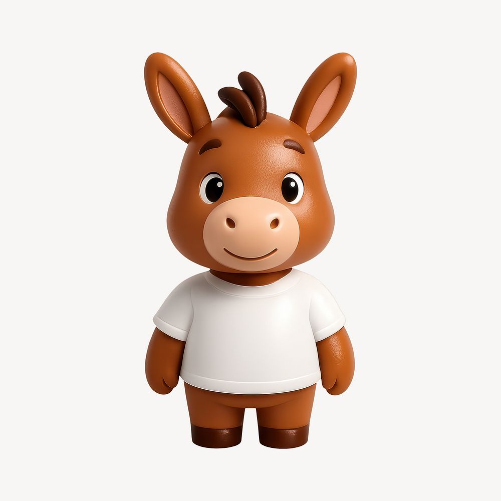 Cute cartoon donkey character | Free Photo Illustration - rawpixel