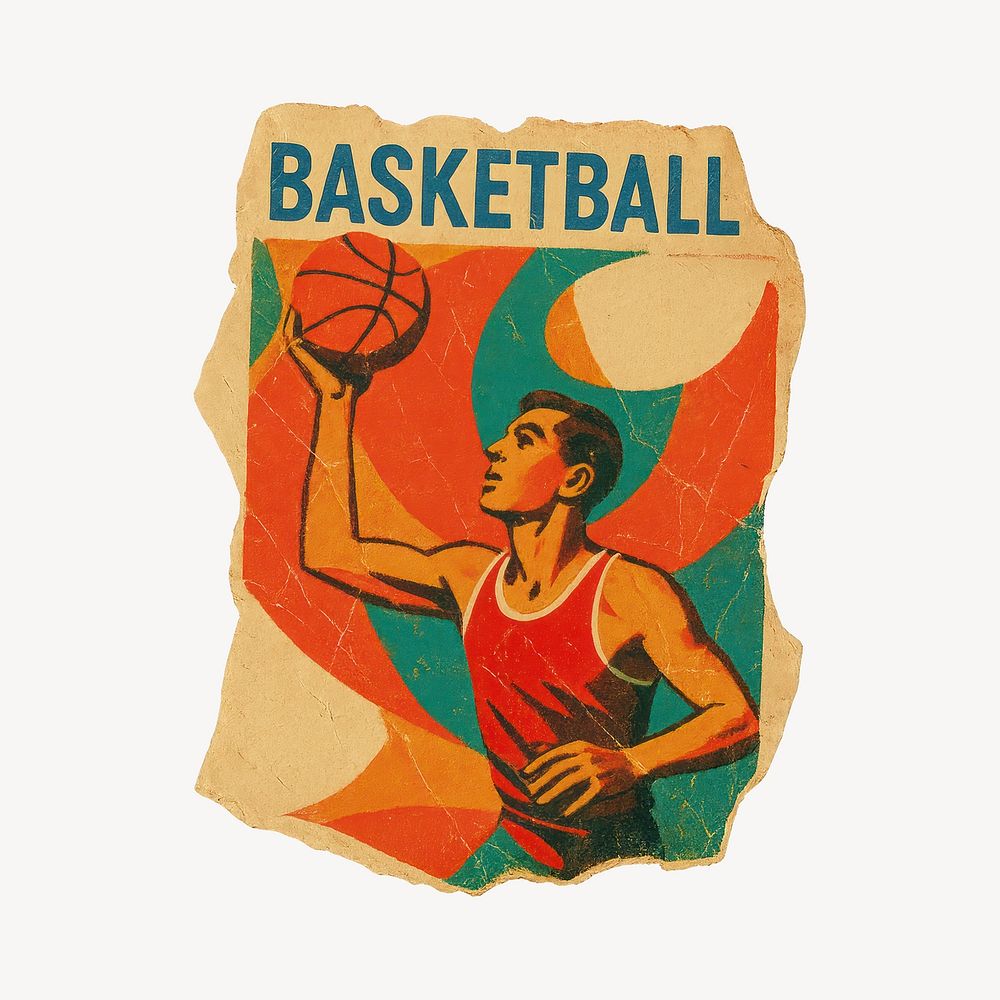 Vintage basketball poster illustration | Free Photo Illustration - rawpixel