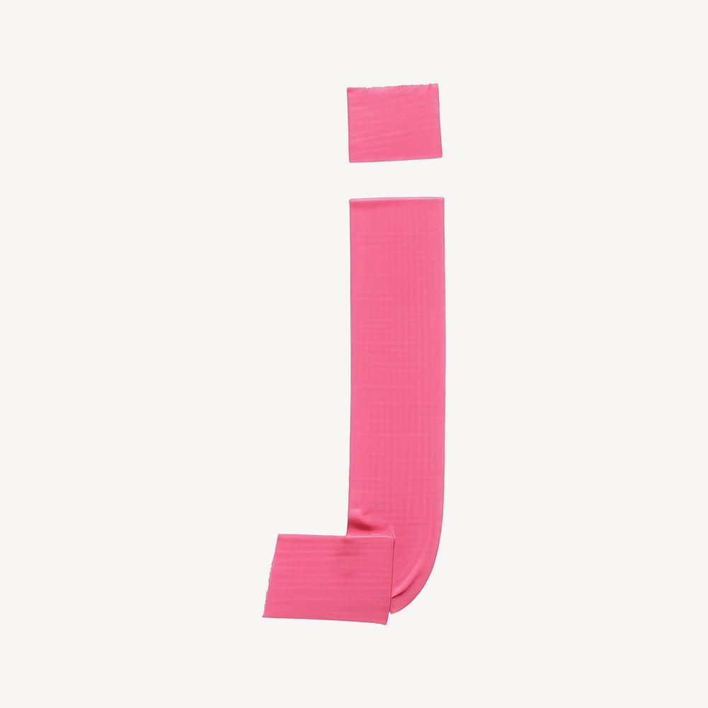 Pink letter J duct tape | Free Photo - rawpixel
