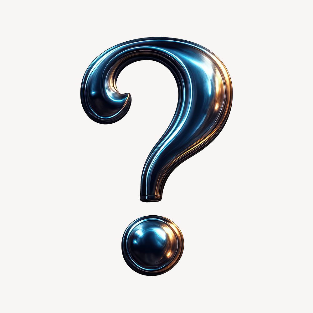 Metallic shiny question mark | Free Photo Illustration - rawpixel
