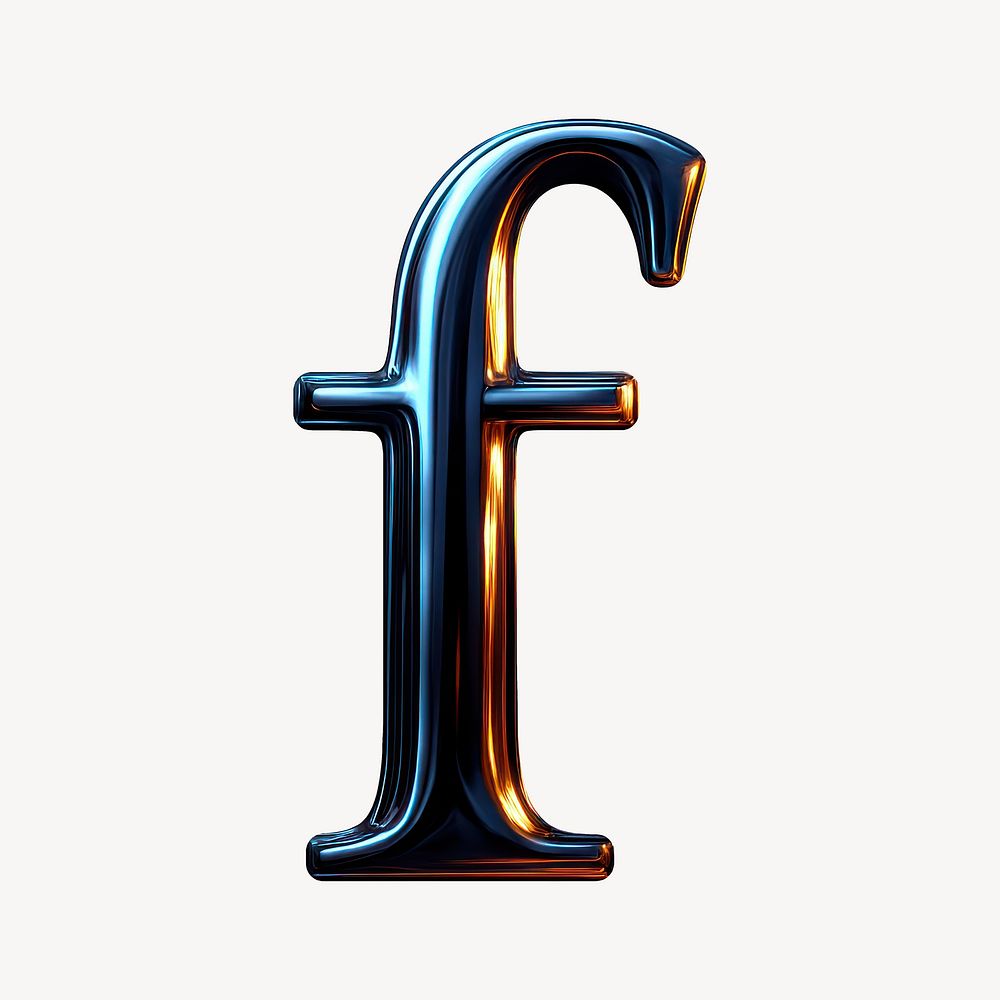 Glossy metallic letter F | Free Photo Illustration - rawpixel