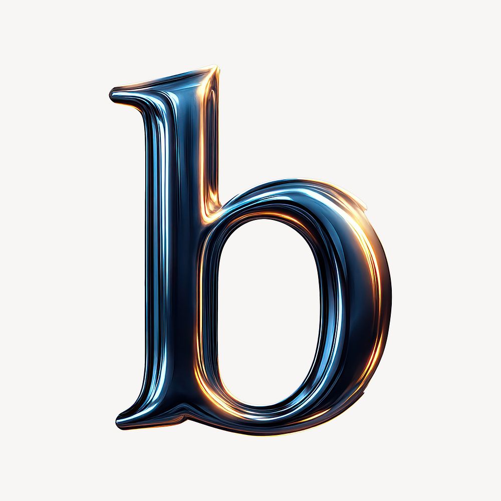 Glossy metallic letter B | Free Photo Illustration - rawpixel