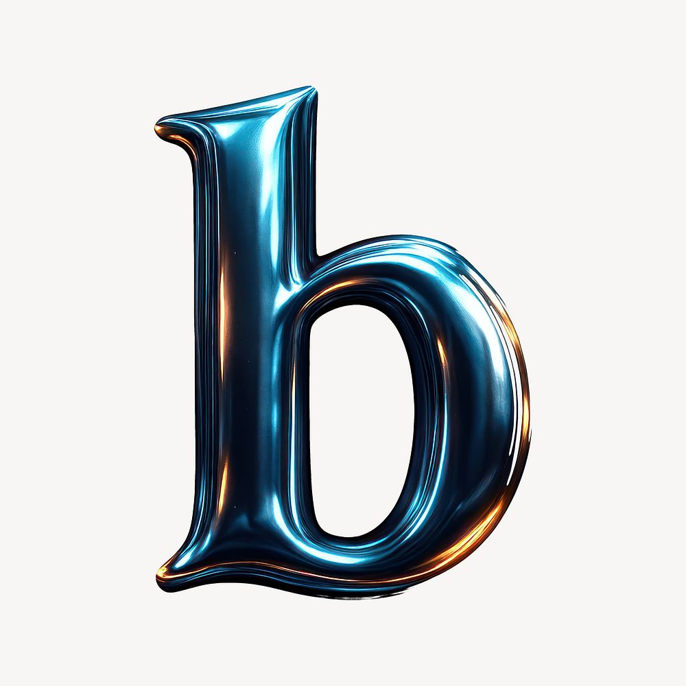 Glossy metallic letter B | Free Photo Illustration - rawpixel
