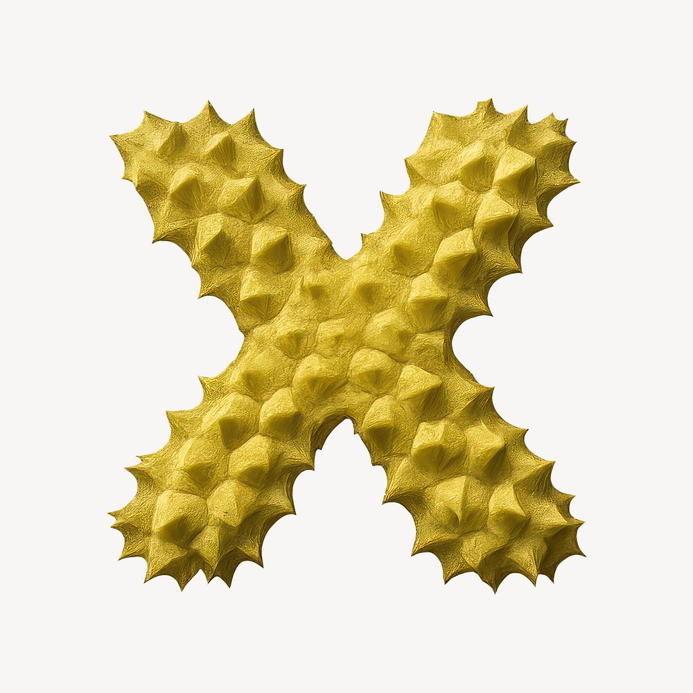 Textured yellow spiky letter | Free Photo - rawpixel