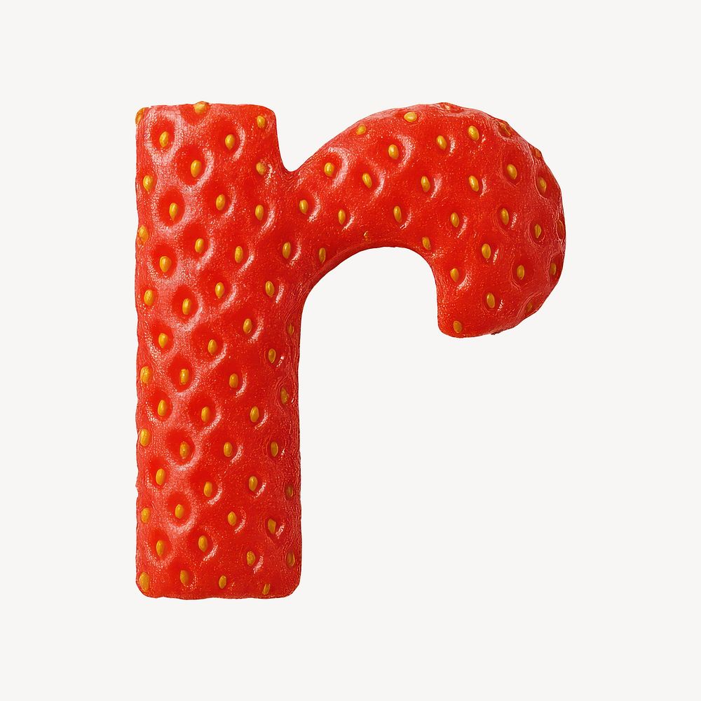 Strawberry-textured letter R | Free Photo - rawpixel