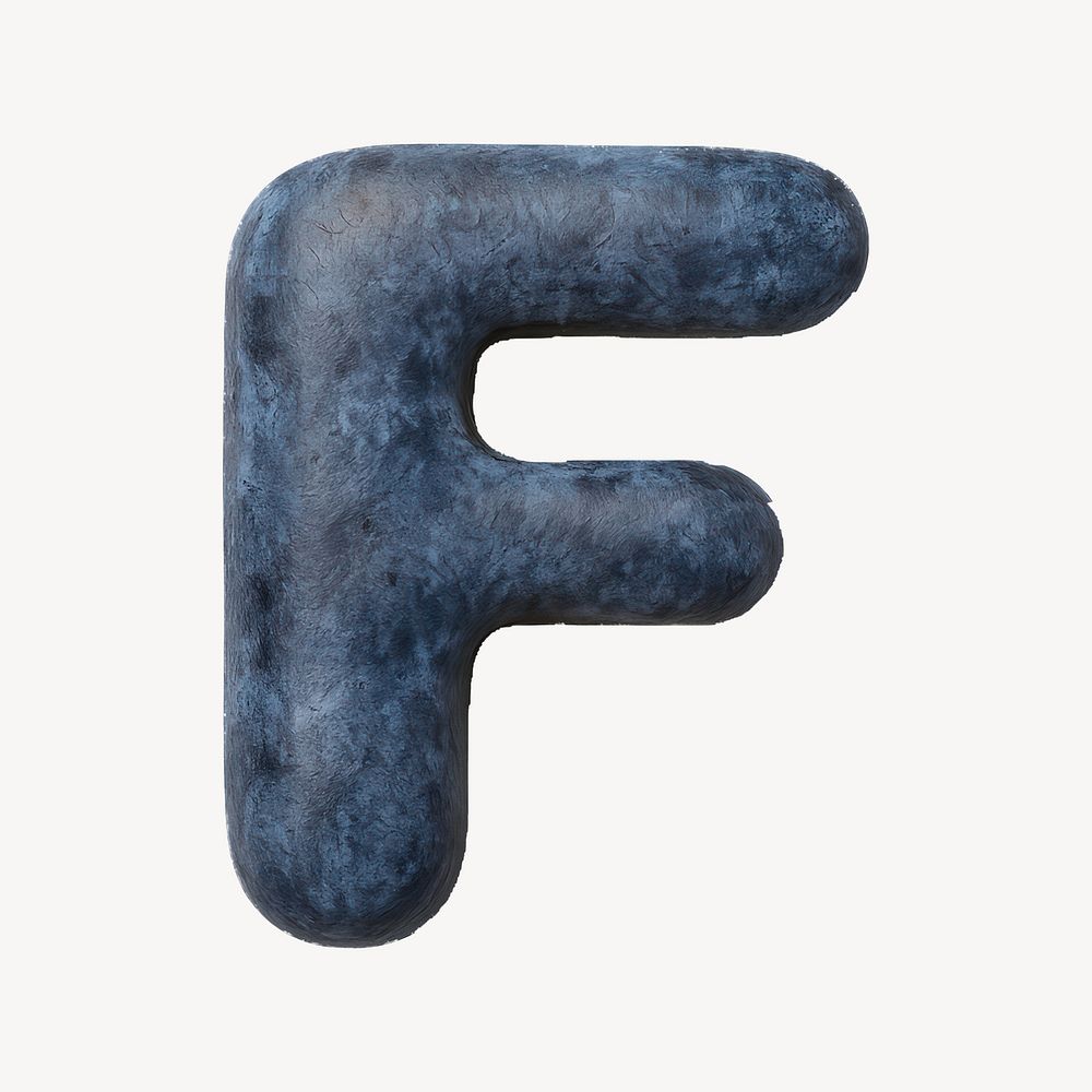 Textured blue letter F | Free Photo - rawpixel