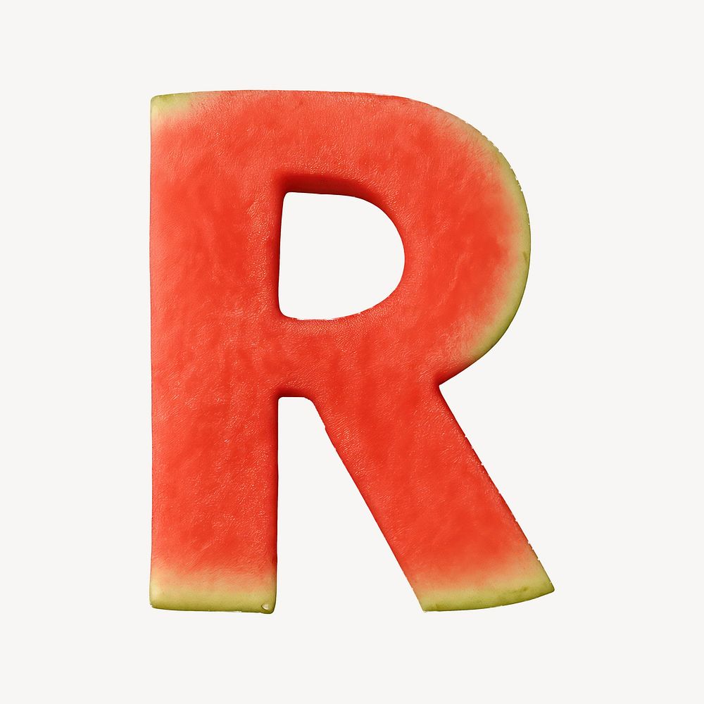 Watermelon letter R design | Free Photo - rawpixel
