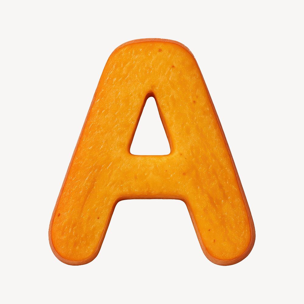 Cheese-textured letter A | Free Photo - rawpixel