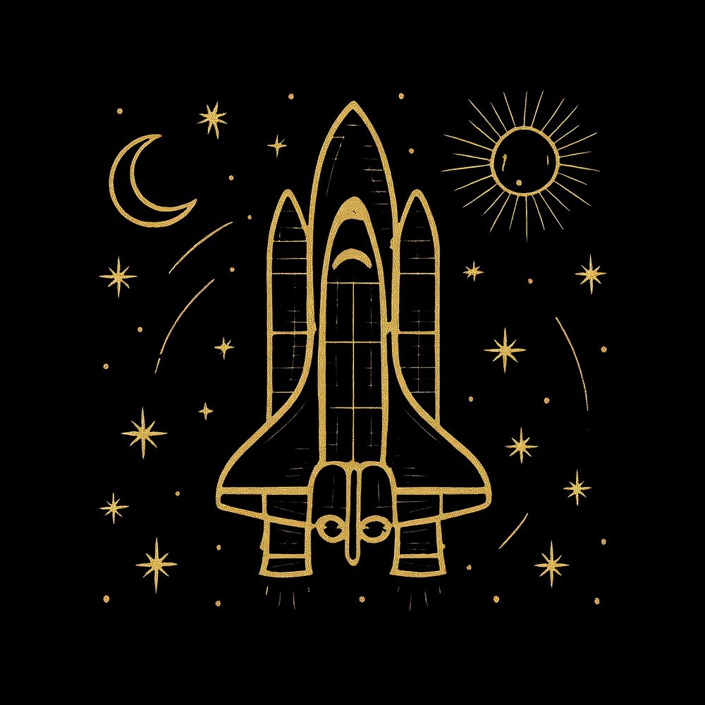 Space shuttle surrounded by stars | Free Photo Illustration - rawpixel