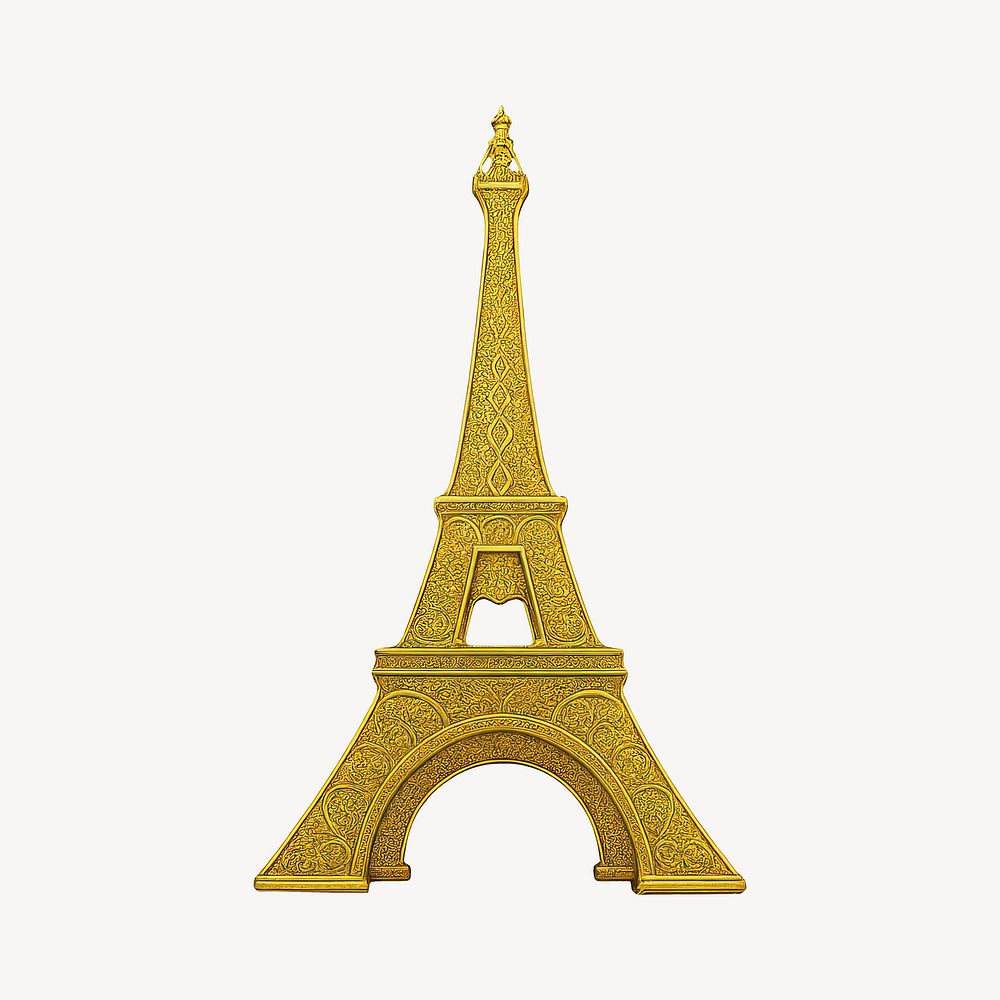 Golden Eiffel Tower illustration | Free Photo Illustration - rawpixel