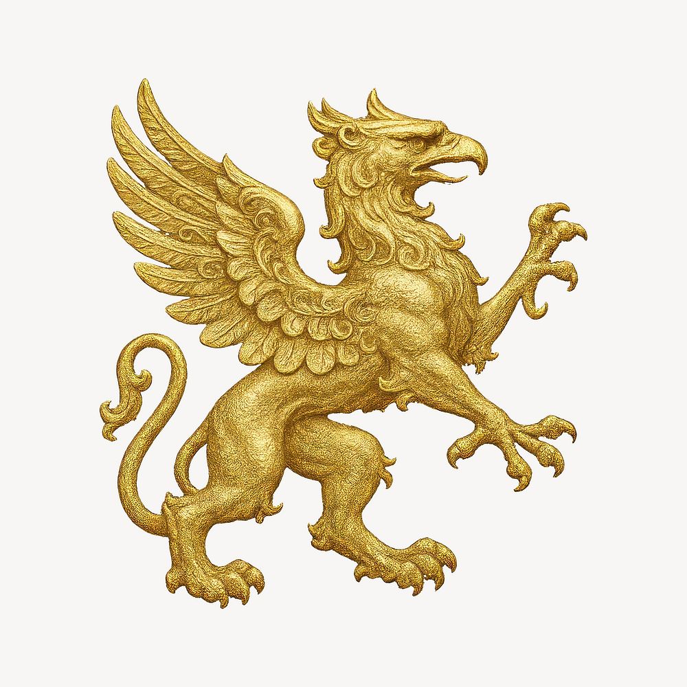 Golden griffin mythical creature illustration | Free Photo Illustration ...