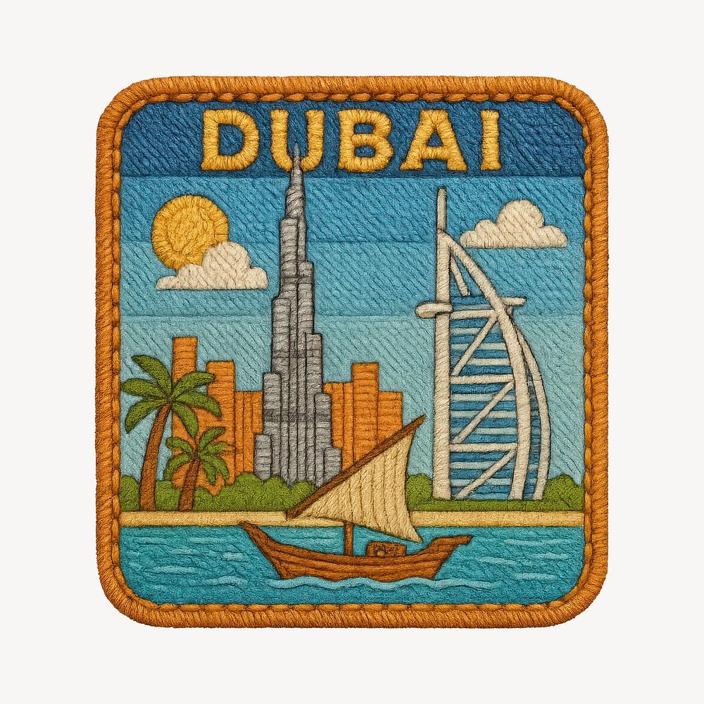 Dubai embroidered patch design | Free Photo - rawpixel