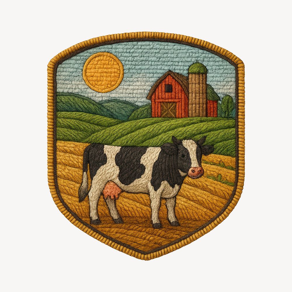 Embroidered farm patch design | Free Photo - rawpixel