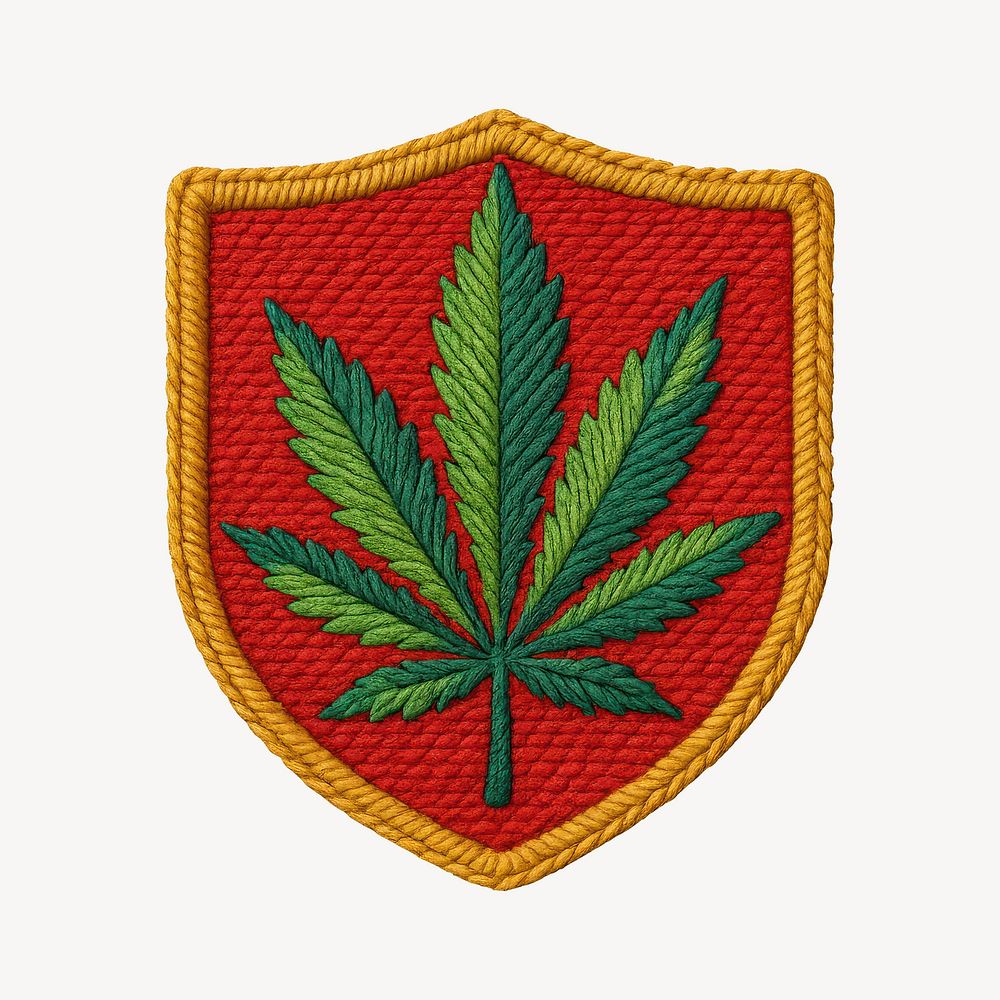 Embroidered cannabis leaf emblem | Free Photo - rawpixel
