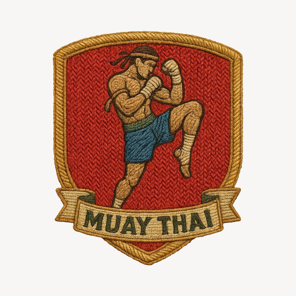 Muay Thai embroidered patch design | Free Photo - rawpixel