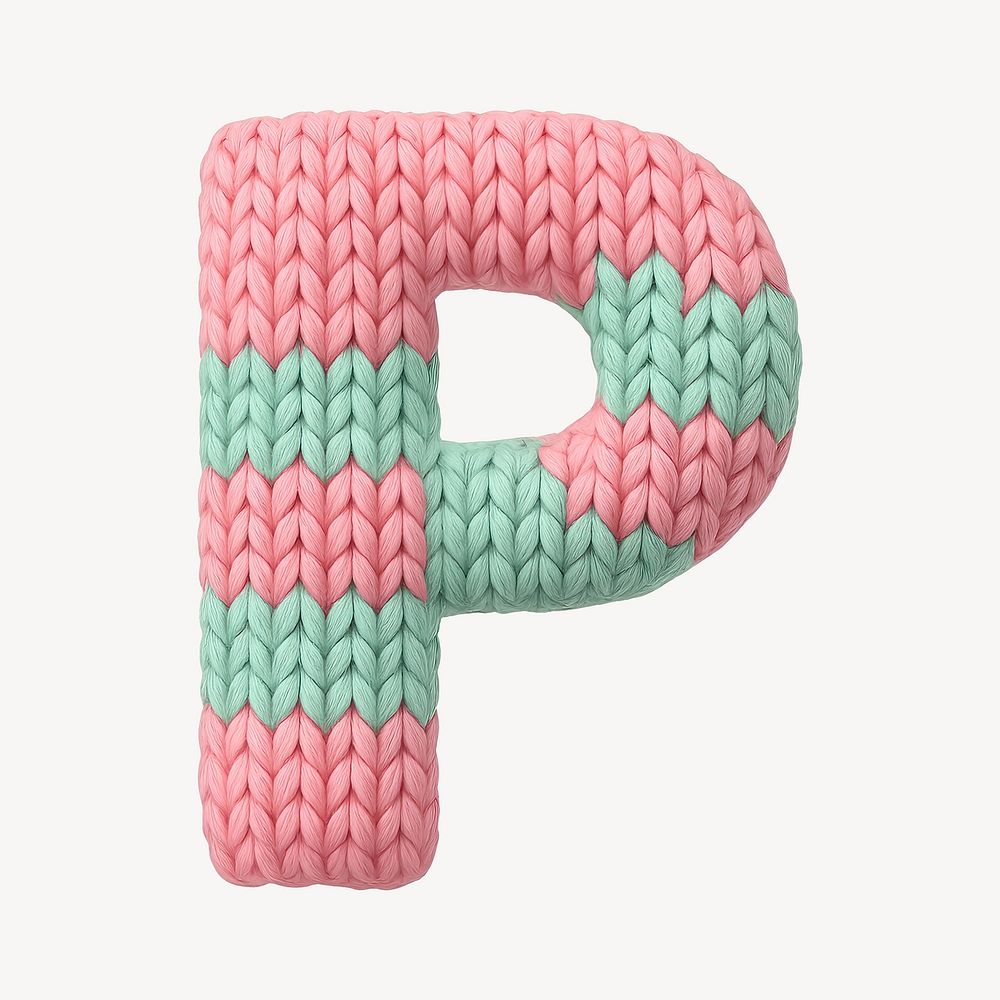 Knitted letter P design | Free Photo - rawpixel