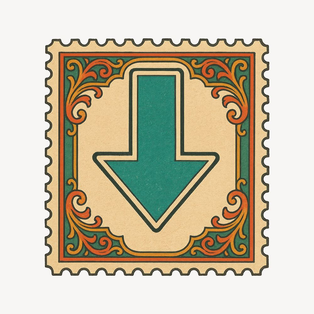 Vintage ornate arrow stamp | Free Photo Illustration - rawpixel