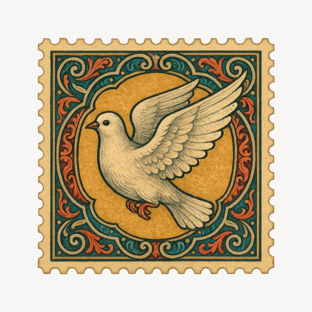 Vintage dove postage stamp illustration | Free Photo Illustration ...