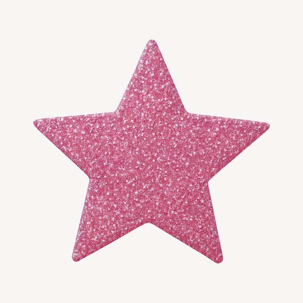 Sparkling pink glitter star | Free Photo - rawpixel