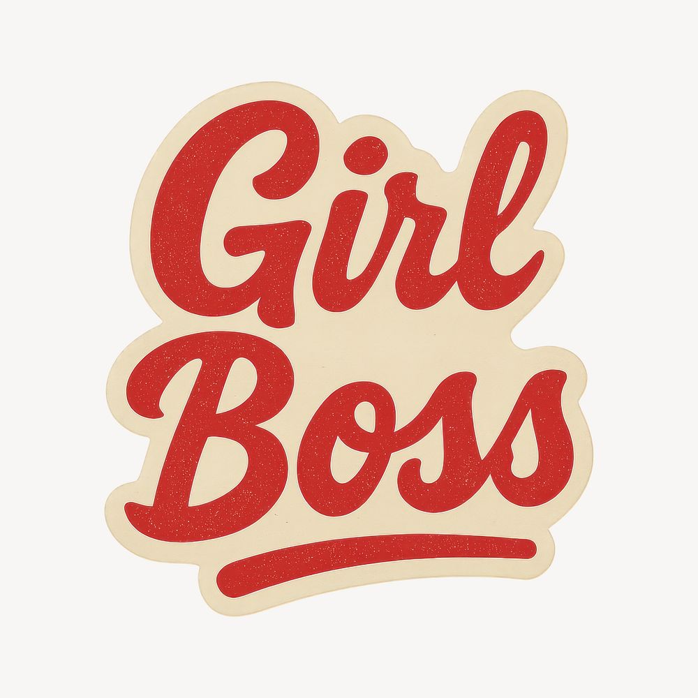 Empowering red script sticker | Free Photo - rawpixel