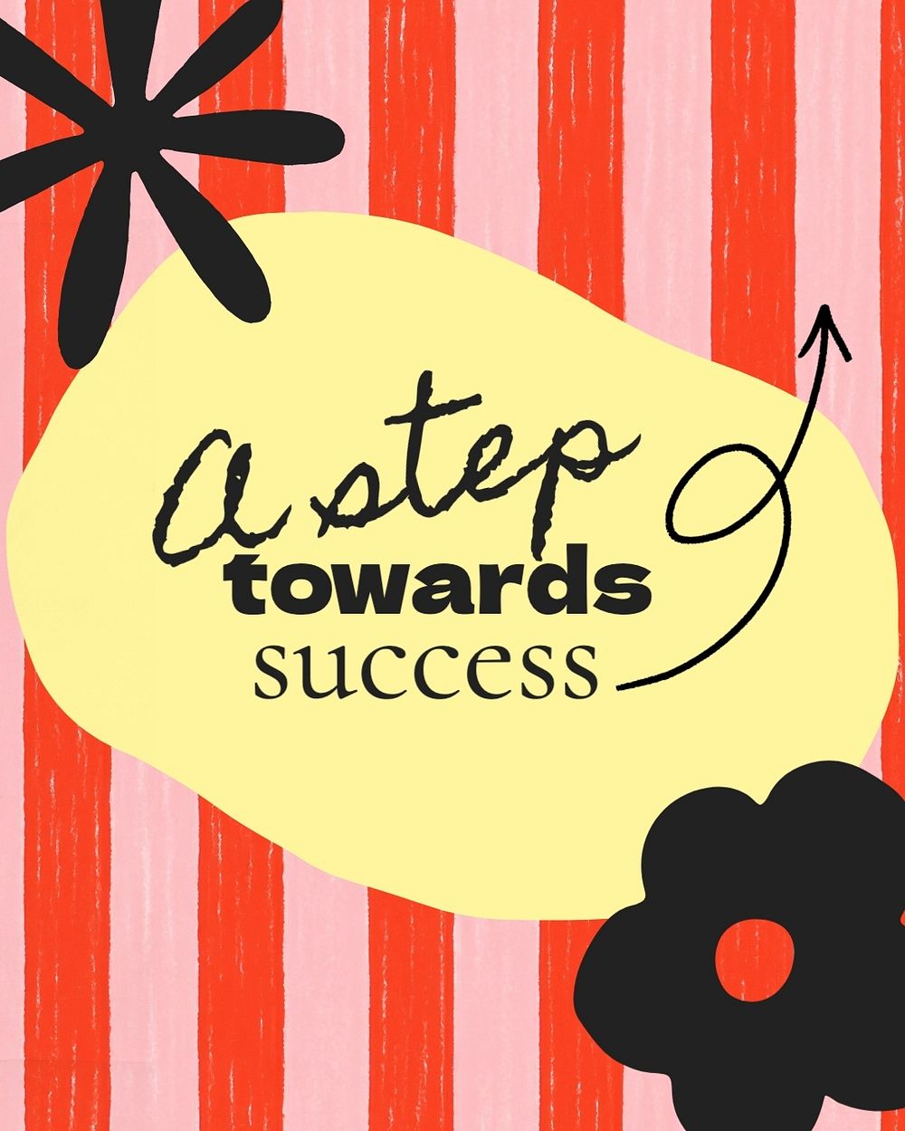 Motivational abstract floral template design | Free Photo - rawpixel