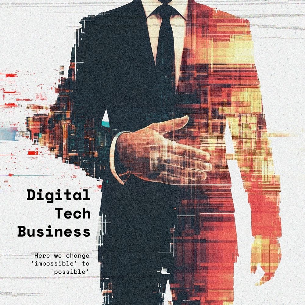 Digital transformation handshake innovation template | Free Photo ...