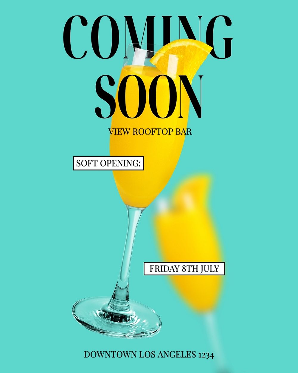 Vibrant rooftop bar announcement template | Free Photo - rawpixel