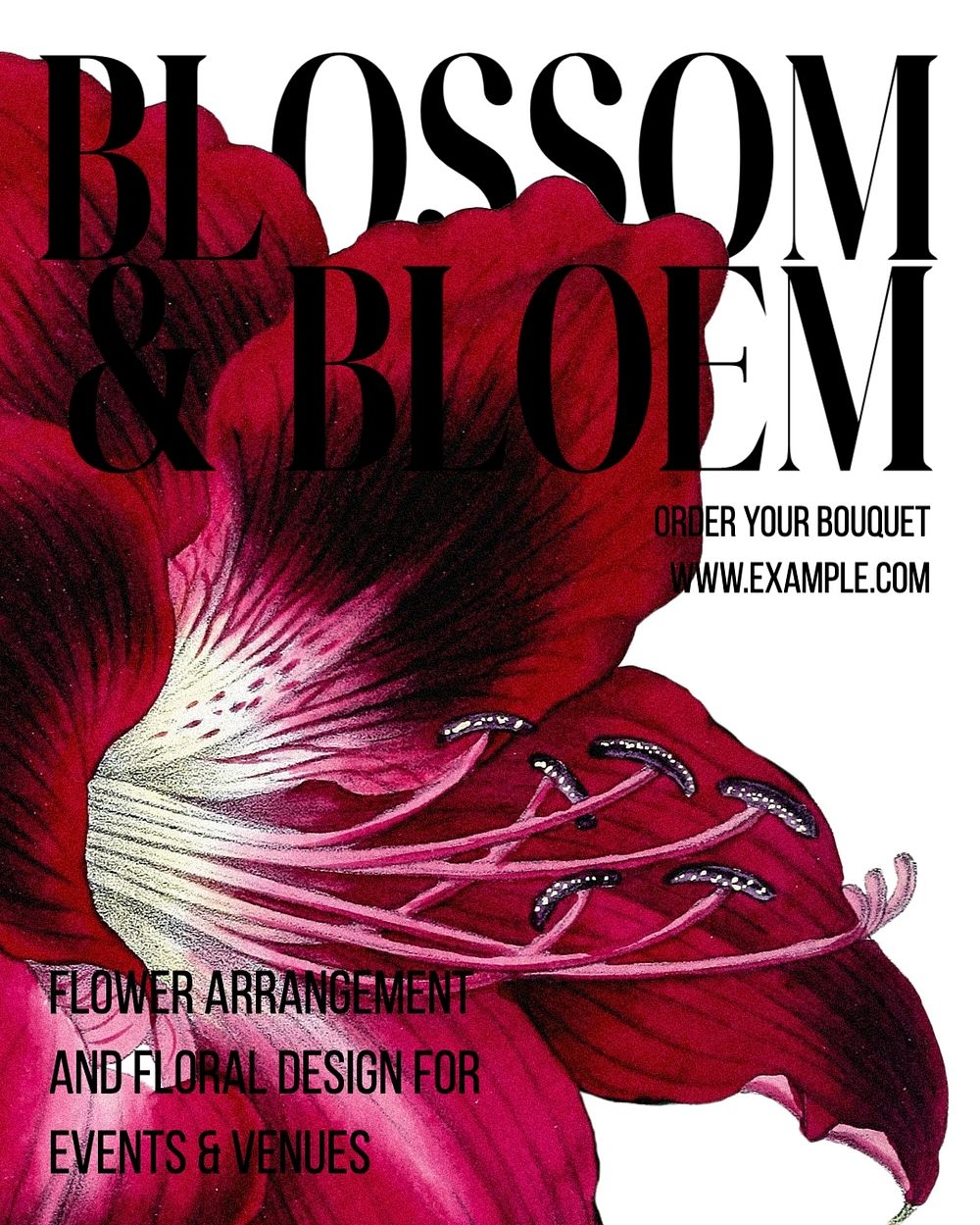 Elegant floral advertisement template design | Premium Photo - rawpixel