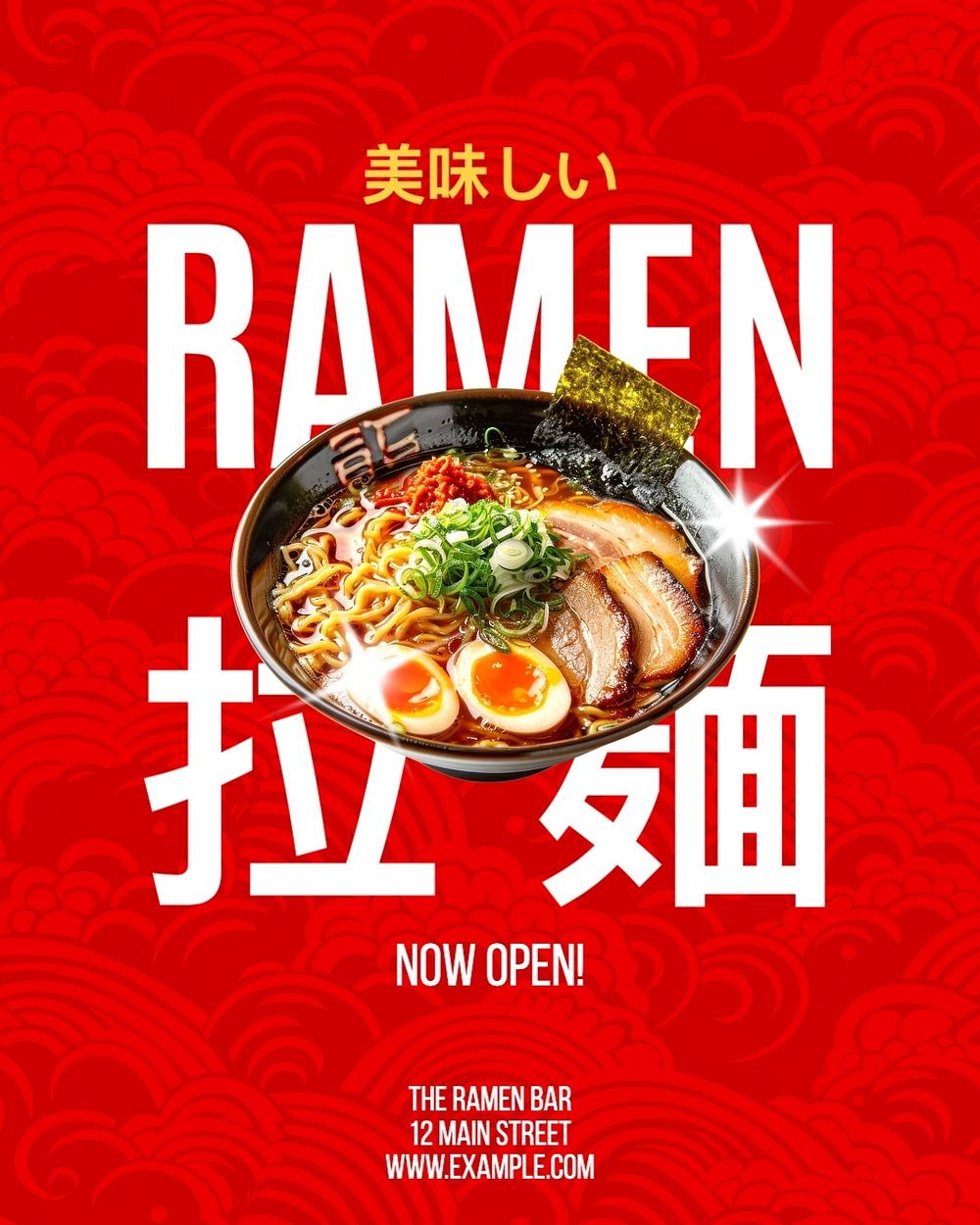 Delicious ramen restaurant advertisement template | Premium Photo ...