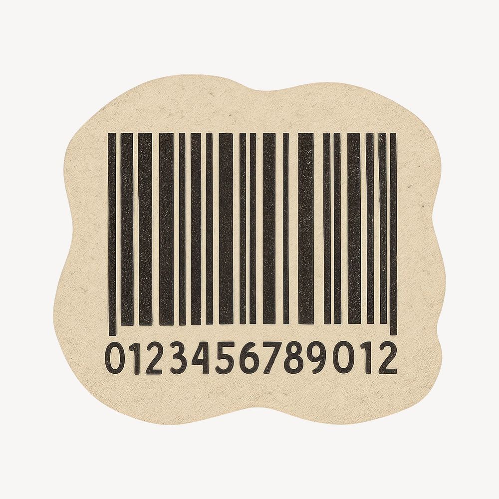 Vintage barcode on textured paper | Free Photo Illustration - rawpixel